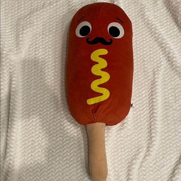 Accents | Corn Dog Plush Pillow With Mustache | Poshmark